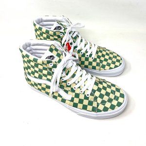 Vans | Shoes | Vans Sk8hi Checkerboard Light Mens Green High Top Canvas ...